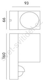 Kobi Venkovní nástěnné svítidlo se senzorem QUAZAR 1xGU10/35W/230V IP44 šedá KB0182