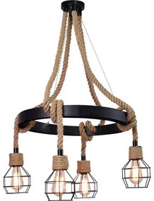 LED Lustr na lanku ROPE ALEGRA 4xE27/10W/230V