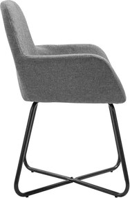 Jídelní židle 4 ks tmavě šedé textil 277096