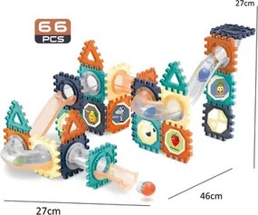 Kuličková dráha Marble Run Blocks / 2D/3D stavebnice / 66 dílků / od 3