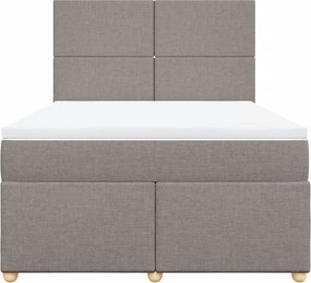 Box spring postel s matrací taupe 140x200 cm textil 3293600