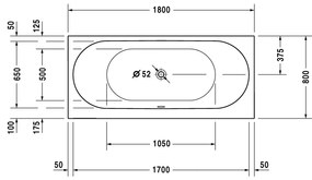 Duravit Darling New - vana 180x80 cm 700244000000000