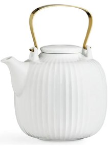 Bílá porcelánová čajová konvice Kähler Design Hammershoi, 1,2 l
