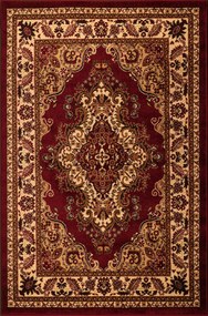 JUTEX Kusový koberec Medailon 6985A červeno-krémový BARVA: Béžová, ROZMĚR: 80x150 cm