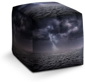 Sablio Taburet Cube Bouře nad mořem: 40x40x40 cm