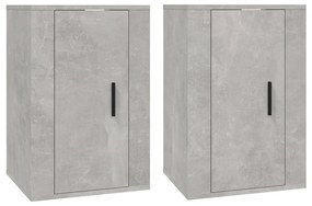 Nástěnné TV skříňky 2 ks betonově šedé 40 x 34,5 x 60 cm - Default Title