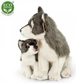 RAPPA Plyšový vlk s mládětem 27cm / ECO-FRIENDLY / od 0 měsíců