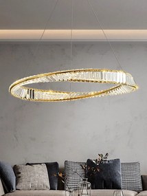 Toolight Toolight, LED křišťálová lampa 42W APP1064-1CP, zlatá, OSW-00676