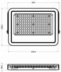 ECOLIGHT LED reflektor PREMIUM LINE - 150W - IP65 - studená bílá