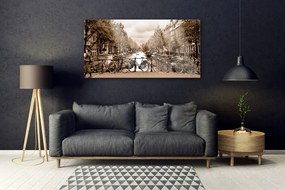 akrylový obraz Řeka Kolo Stromy Krajina 120x60 cm