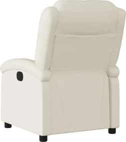 Polohovací křeslo krémové, umělá kůže 3205445