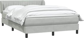 Box spring postel s matrací světle šedá 160x210 cm samet 3317697