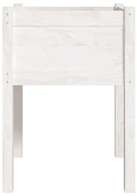 Zahradní truhlík bílý 50 x 50 x 70 cm masivní borovice - Default Title