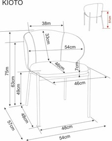 Jídelní židle KIOTO, kašmír/světle béžová