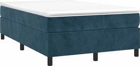 Box spring postel s matrací tmavě modrá 120 x 200 cm samet 3144673