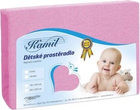 Bellatex Dětské JERSEY prostěradlo Růžová 70x140 cm