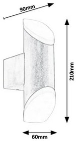 Rabalux 8000 - LED Venkovní nástěnné svítidlo REYNOSA LED/6W/230V 270lm 3000K
