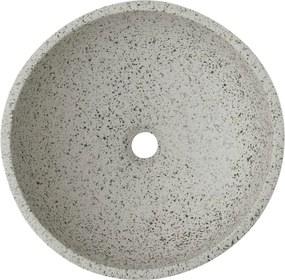 Umyvadlo na desku šedé kulaté Φ 41 x 14 cm keramika 155059