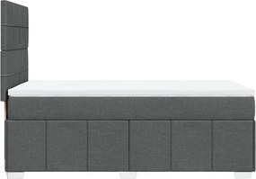 Box spring postel s matrací tmavě šedá 90x190 cm textil 3291524