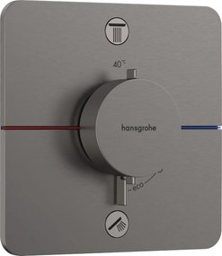 Hansgrohe ShowerSelect Comfort Q, termostat pod omítku pro 2 spotřebiče, kartáčovaný černý chrom, HAN-15583340