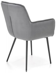 Jídelní židle AVALA –⁠ látka/kov, šedá
