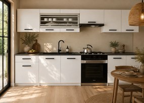Kuchyňský nábytek 260 cm bílá matná s pracovní deskou  TOR PRIMO260/3/WT/WT/0/B1