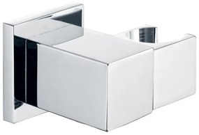 Mereo Mereo, Držák sprchy polohovací hranatý, pochromovaná mosaz, CB466Q