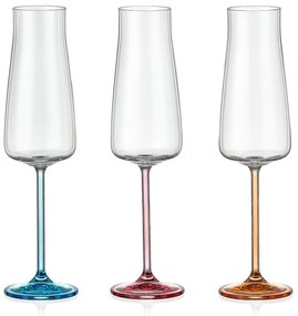 Crystalex sklenice na šampaňské Rainbow Fresh 210 ml 6KS
