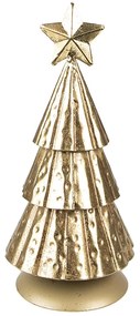 Zlatý antik kovový vánoční stromek - Ø 8*20 cm