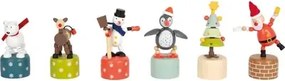small foot Dřevěná vánoční mačkací figurka 1 ks