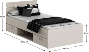Postel MICHIGAN NEW 90x200, kašmír Kondela 0000409778