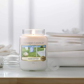 Yankee Candle vonná svíčka Classic ve skle velká Clean Cotton 623 g