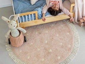 Tapis Petit Růžový koberec FLEUR se srdíčky