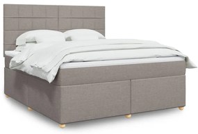 Box spring postel s matrací taupe 180x200 cm textil 3293663