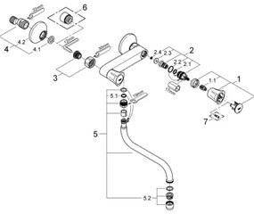 GROHE 31187001 - Dřezová nástěnná baterie COSTA L 200 mm lesklý chrom