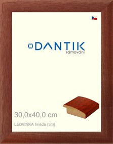 DANTIK rámeček 30x40 | LEDVINKA hnědá (Plexi Čiré)