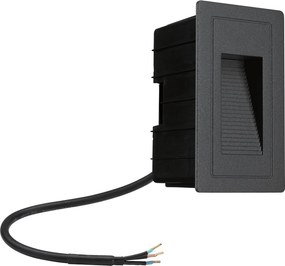 P 94382 Venkovní vestavné svítidlo do zdi High LED černá IP44 4W 230V teplá bílá 105x60mm - PAULMANN