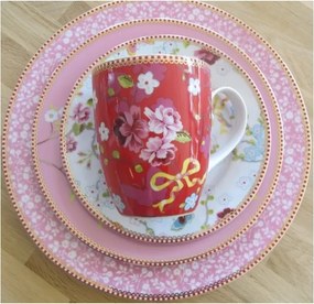 Pip Studio Floral Chinese Rose Hrnek mini červený 145ml
