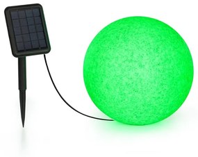 Shinestone Solar 30, kulová lampa, solární panel, Ø 30 cm, RGB-LED, IP68, akumulátor