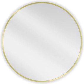 Mexen Loft, kulaté koupelnové zrcadlo 70 cm, barva rámu zlatá lesklá, 9850-070-070-000-50