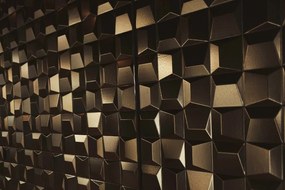 DIMEX | Samolepicí vliesová fototapeta na zeď Abstraktní futuristický interiér MA-5-2605 | 375 x 250 cm | černá, hnědá