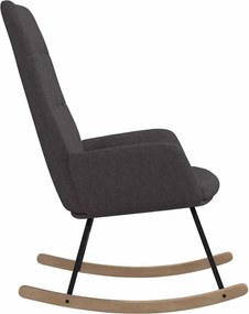 Houpací křeslo tmavě šedé textil 341254