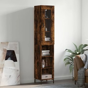 Skříň highboard kouřový dub 34,5 x 34 x 180 cm kompozitní dřevo