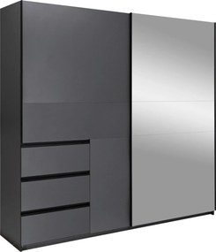 XXXLutz ŠATNÍ SKŘÍŇ S POSUVNÝMI DVEŘM, barvy grafitu, 215/210/61,5 cm P & B - Šatní skříně - 000885001010