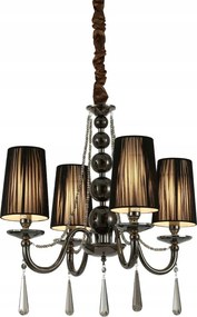 Lustr Glamour černý Lumina Deco LDP-1200-4-BK Fabione W4