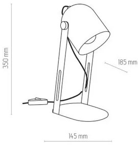 Stolní lampa DAVIS 1xE27/60W/230V černá