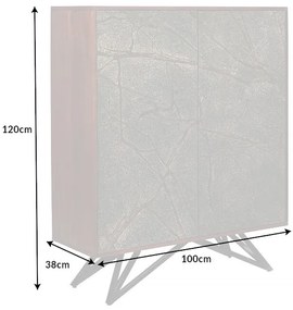 Designová vysoká komoda Quillon 120 cm přírodní kámen