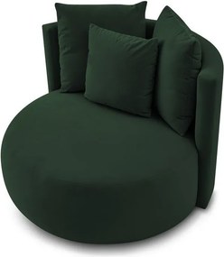 Tmavě zelené sametové křeslo Cesar – Bobochic Paris