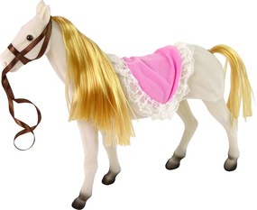 LEAN Toys Panenka princezna s bílým koníkem – figurky a doplňky
