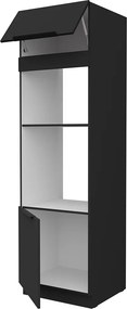 ARIA cc | vysoká skříňka 60 DPM-210 2F na vestavnou troubu a mikrovlnku | 60 cm | ANTI FINGERPRINT povrch | černá
